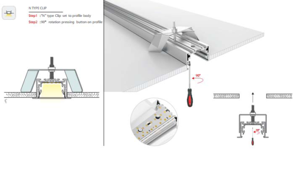 P6535/Recessed seamless join - Professional LED Linear Lighting Factory